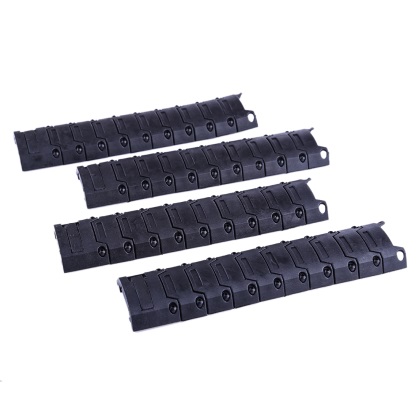 4 Pcs Adjustable Nylon Picatinny Rail Covers - Black | X-Force Tactical