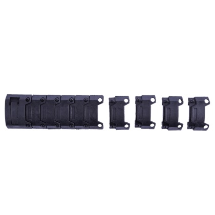 4 Pcs Adjustable Nylon Picatinny Rail Covers - Black | X-Force Tactical