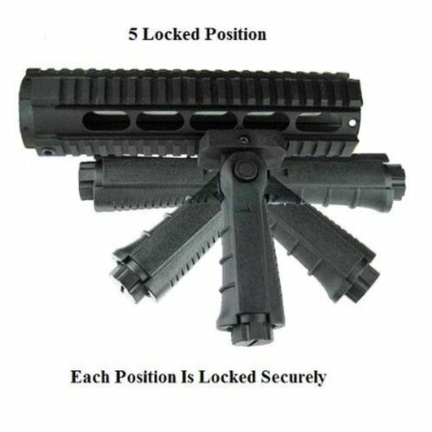 5 Position Folding Foregrip - Black | X-Force Tactical