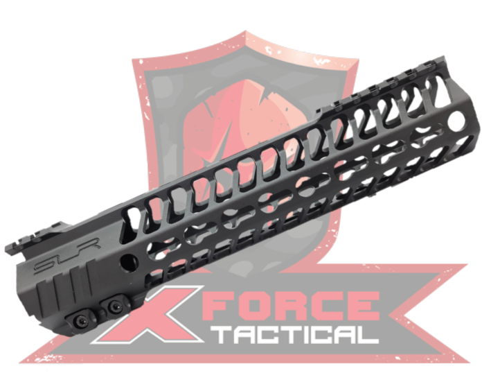 9.5 Inch SLR Helix Metal Handguard - Black | X-Force Tactical