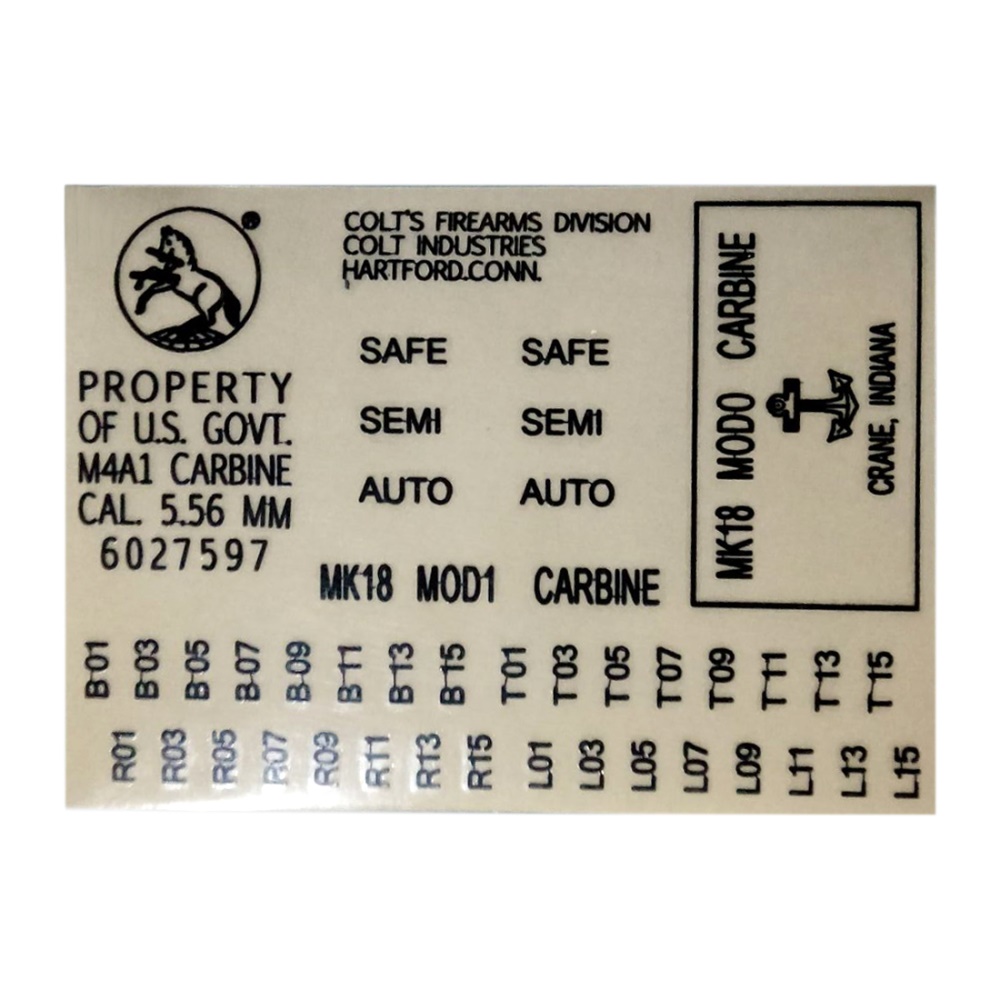 Black Metal Sticker Set for Gel blasters | X-Force Tactical