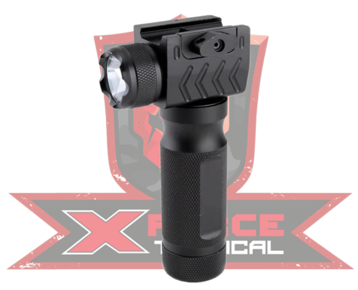 Metal Flashlight Foregrip for 21mm Rail - Black | X-Force Tactical