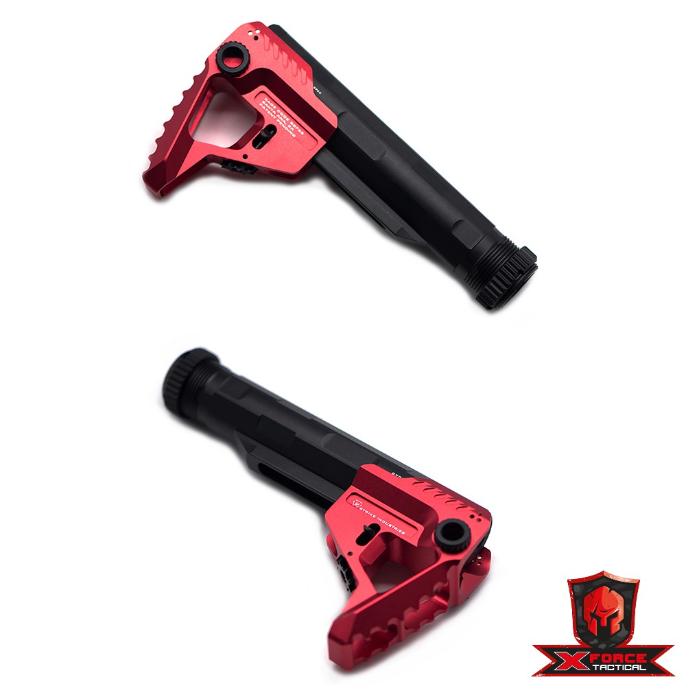 Pit Viper Stock By Strike Industries - Black/Red | X-Force Tactical