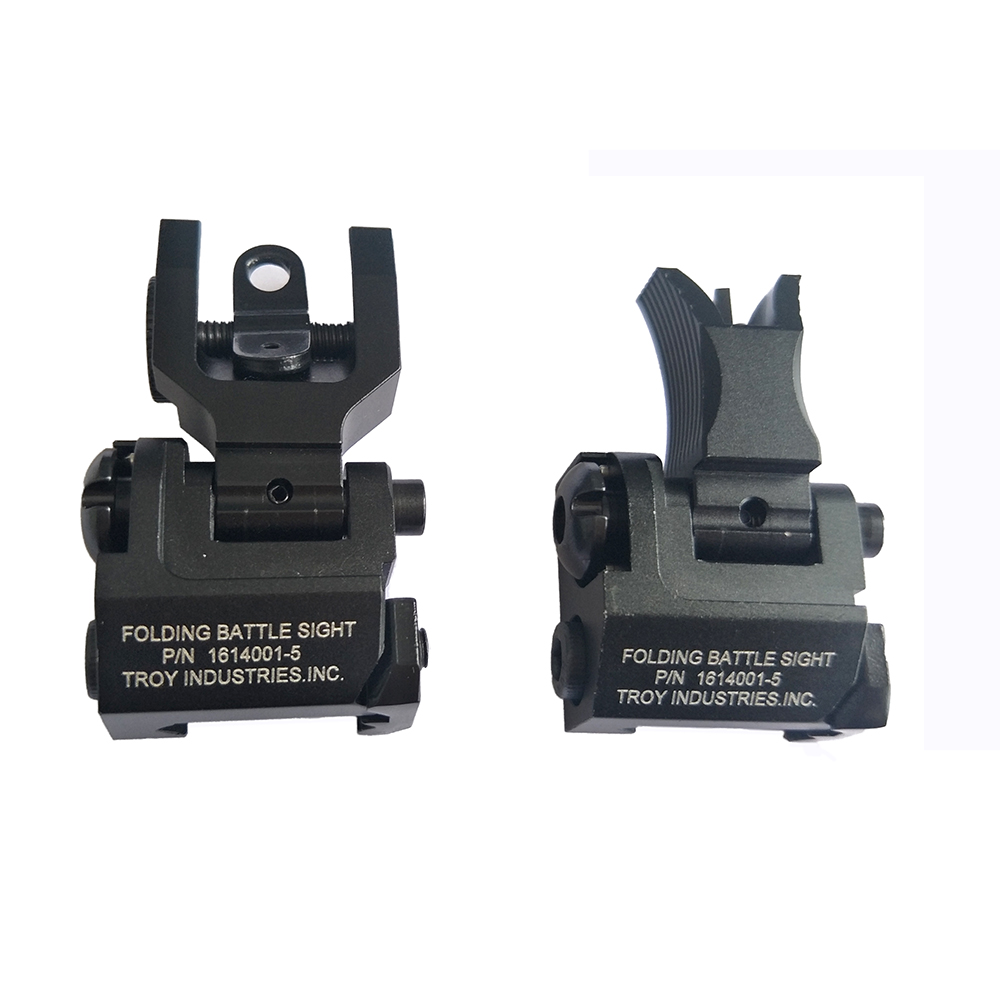 Troy Metal Iron V-Shape Front and Rear Folding Sights - X-Force Tactical