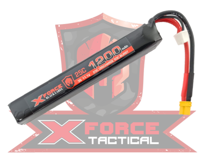 X-Force Black Label 1200mah 11.1v Li-po Battery | X-Force Tactical