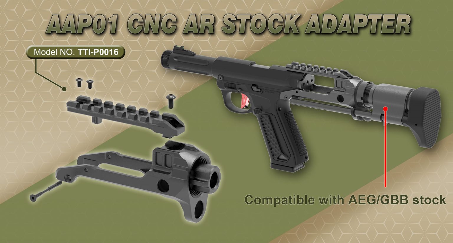 Titanium Tactical Industry CNC Buffer Tube Adapter for Action Army AAP ...