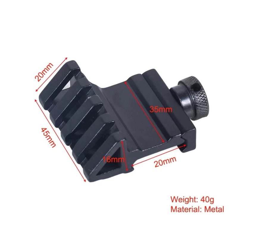 Alloy 45 Degree Side Rail BK | X-Force Tactical