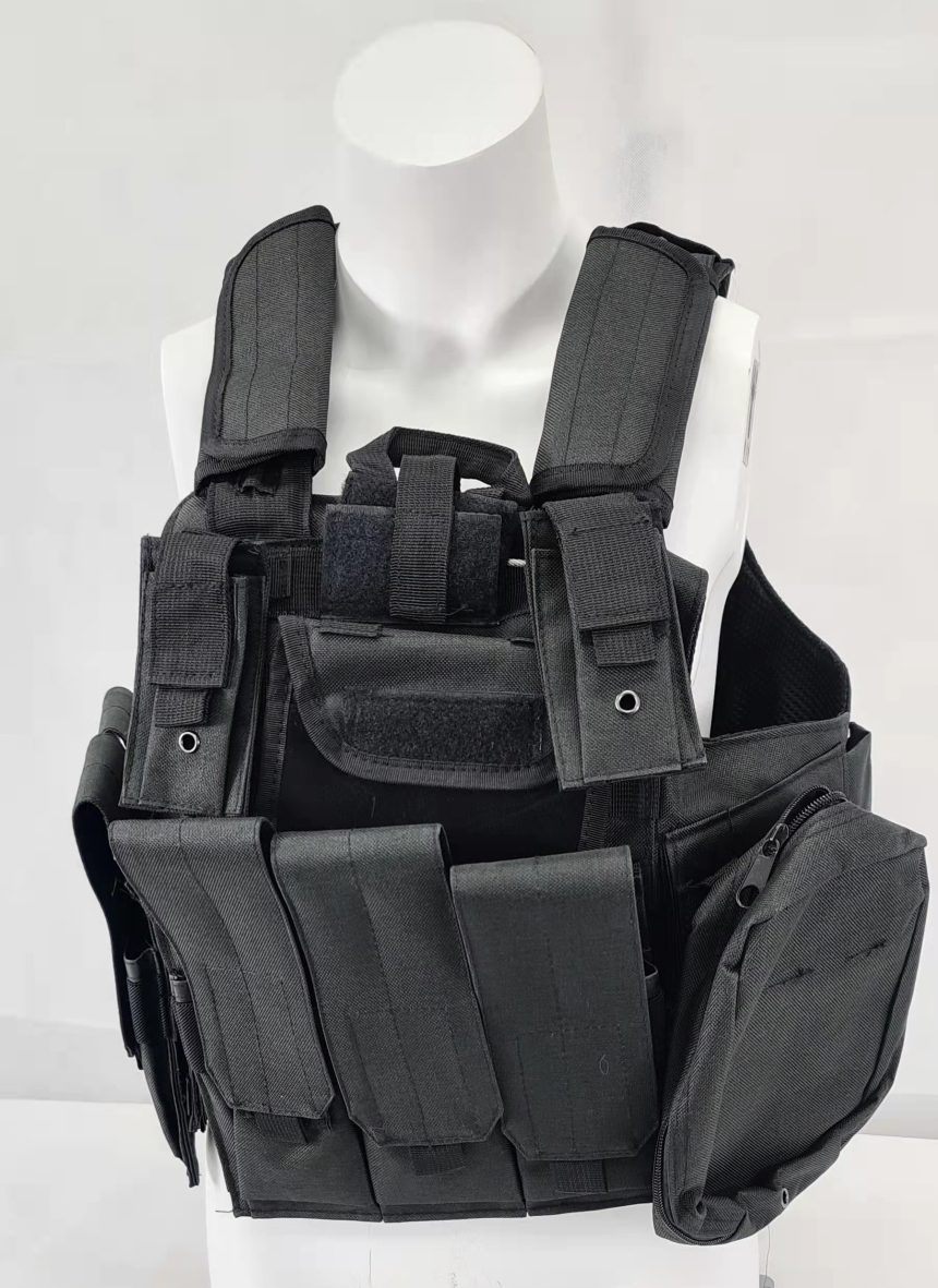 Ghost Tactical Vest 600D Nylon Molle System - Black | X-Force Tactical