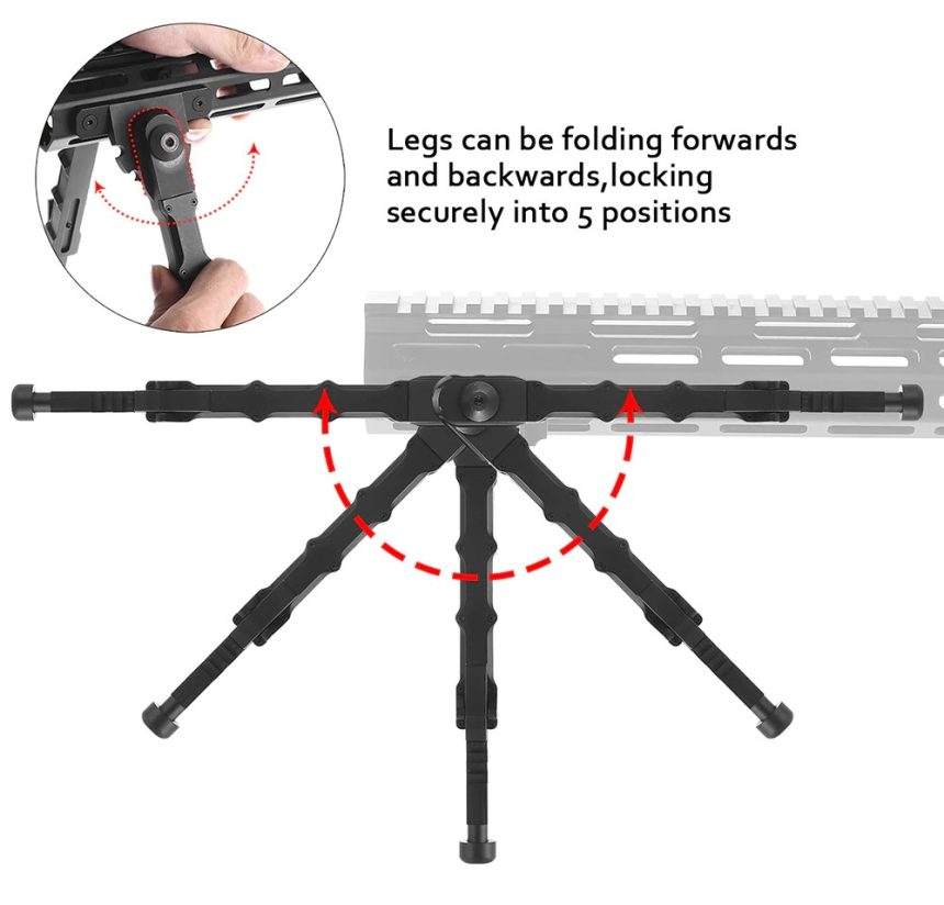 Tactical Metal M-LOK Bipod 7.5-9 Inches | X-Force Tactical