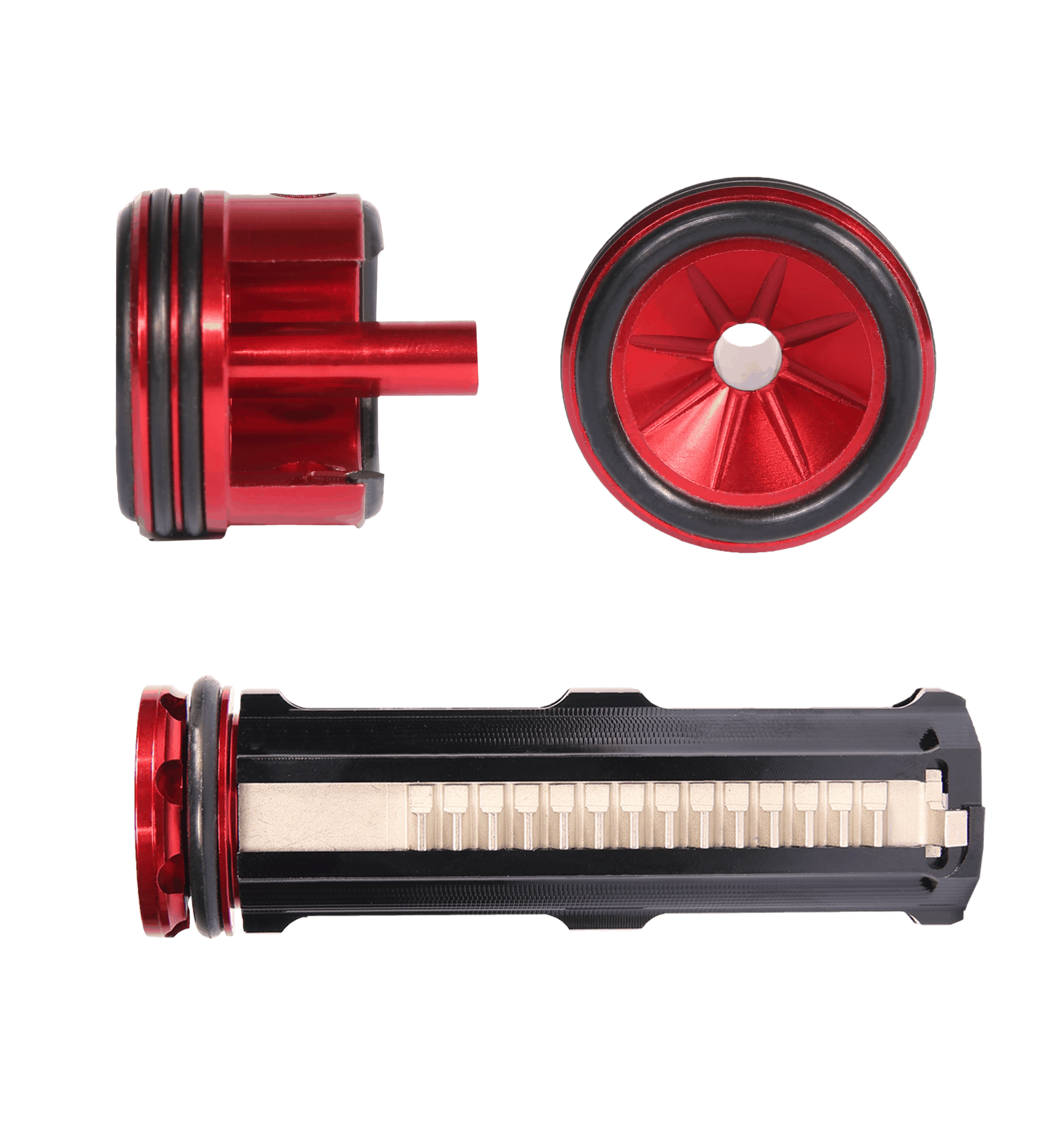 BOLT CNC High Torque Aluminum Piston Set - Red | X-Force Tactical