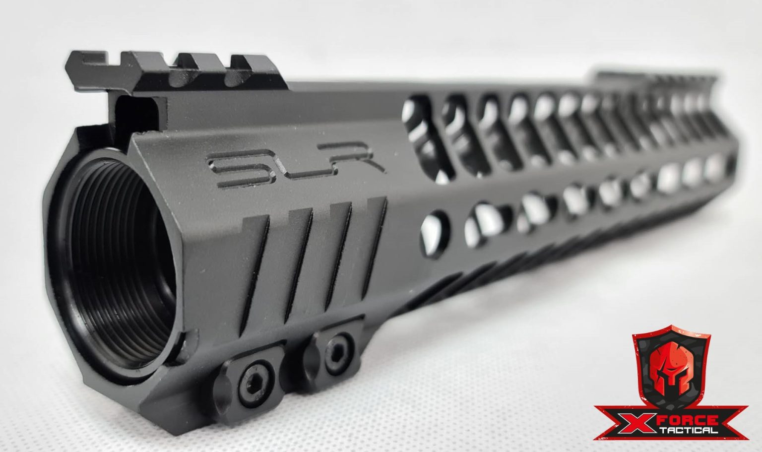 9.5 Inch SLR Helix Metal Handguard - Black | X-Force Tactical