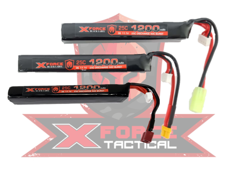 X-Force Black Label 1200mah 11.1v Li-po Battery | X-Force Tactical