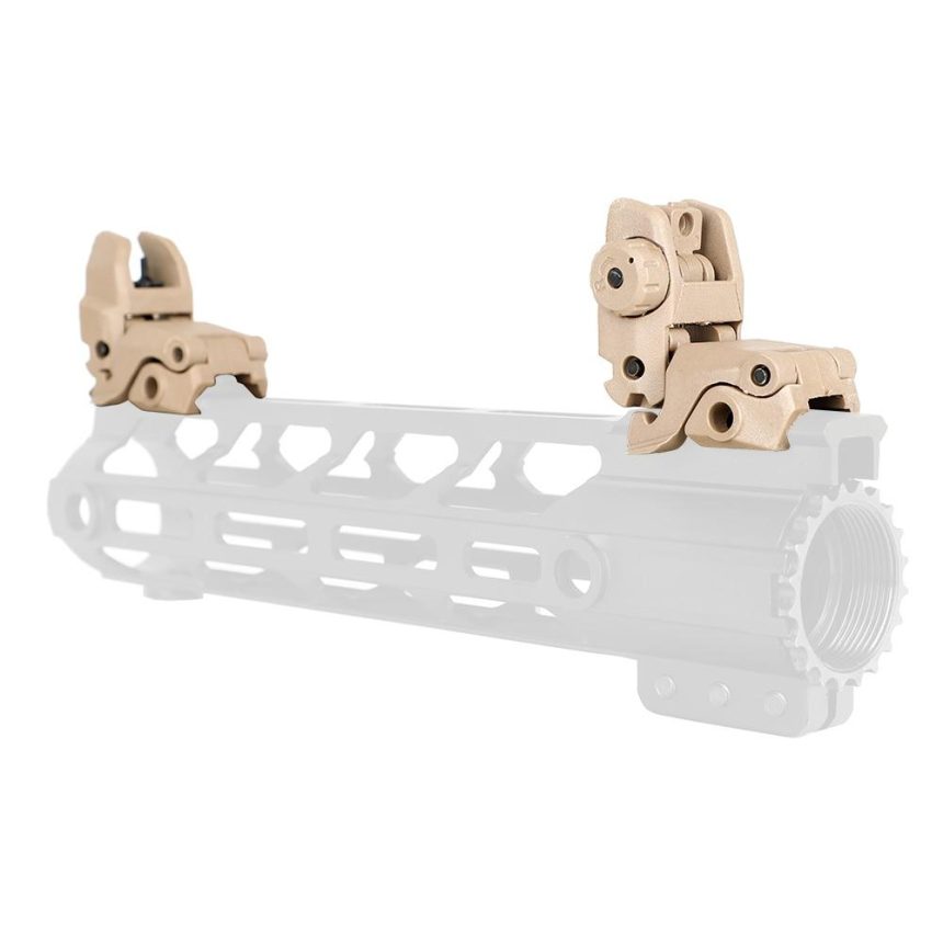 Nylon MBUS Style Flip Up Sights DE | X-Force Tactical