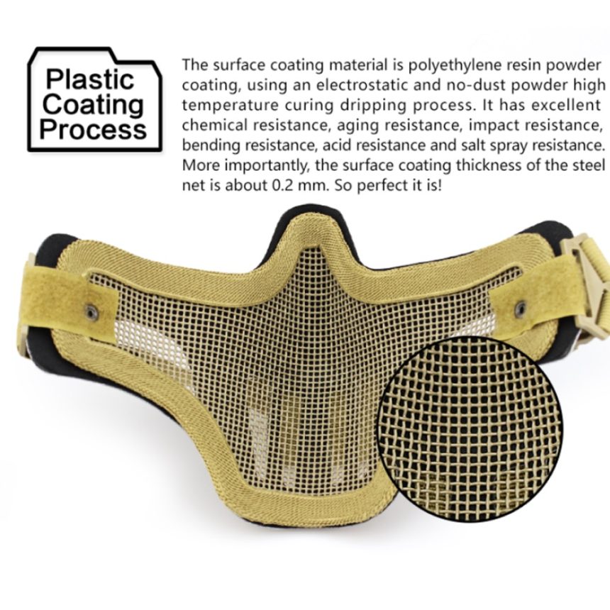 Steel Wire Half Face Mask - Black | X-Force Tactical