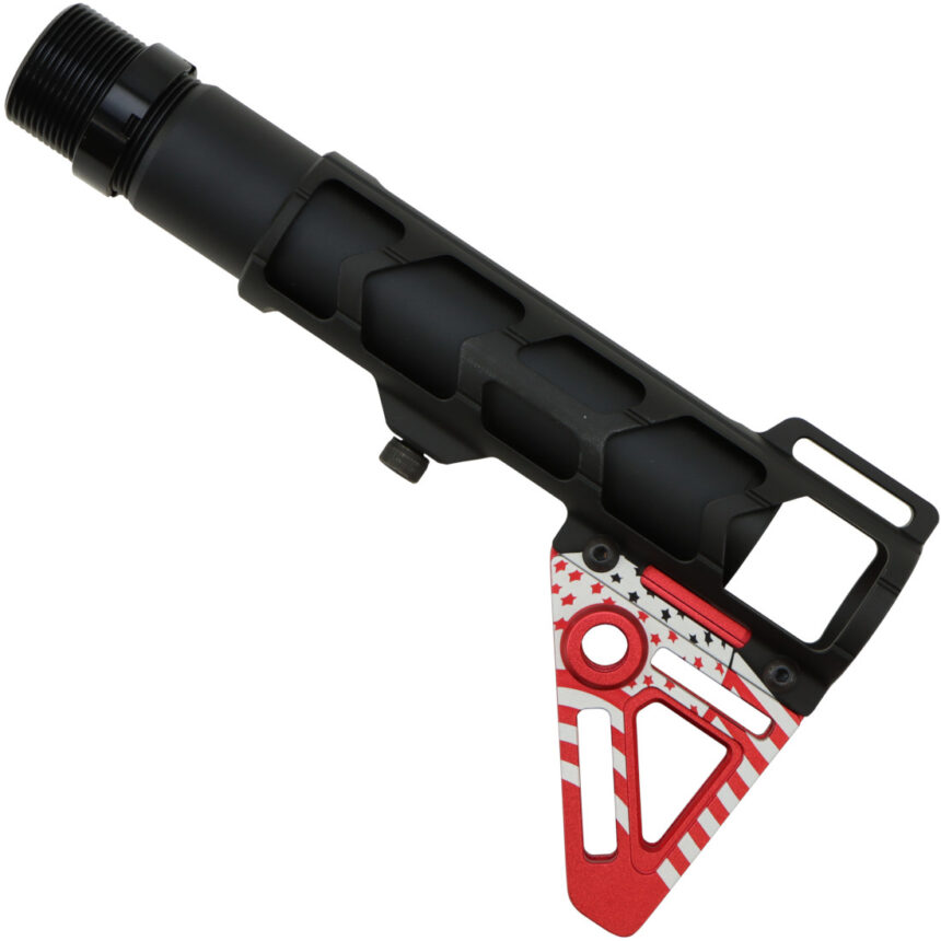 KAK Gold Digger Metal Stock with Buffer Tube for M4 Gel Blaster - Red ...