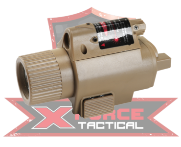 LED Tactical Red Laser/Flashlight - Tan | X-Force Tactical
