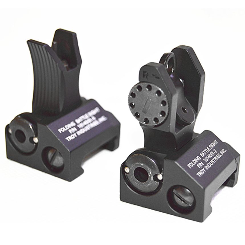 Troy Metal Iron V-Shape Front and Rear Folding Sights | X-Force Tactical