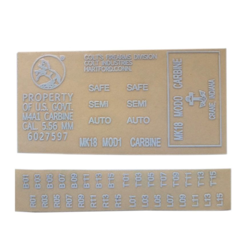 White Metal Sticker Set for Gel blasters | X-Force Tactical
