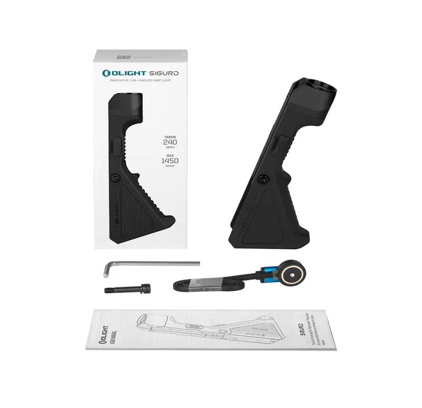 Olight Sigurd Innovative 2-IN-1 Angled Grip Torch Light 1450 Lumens | X ...