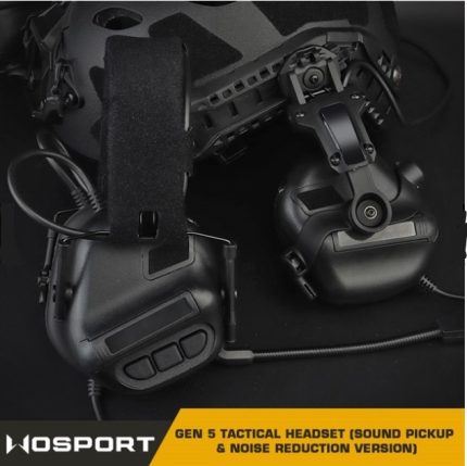 Gen 5 Noise Reduction and Sound Pickup Headset - With adapter - Black | X-Force Tactical