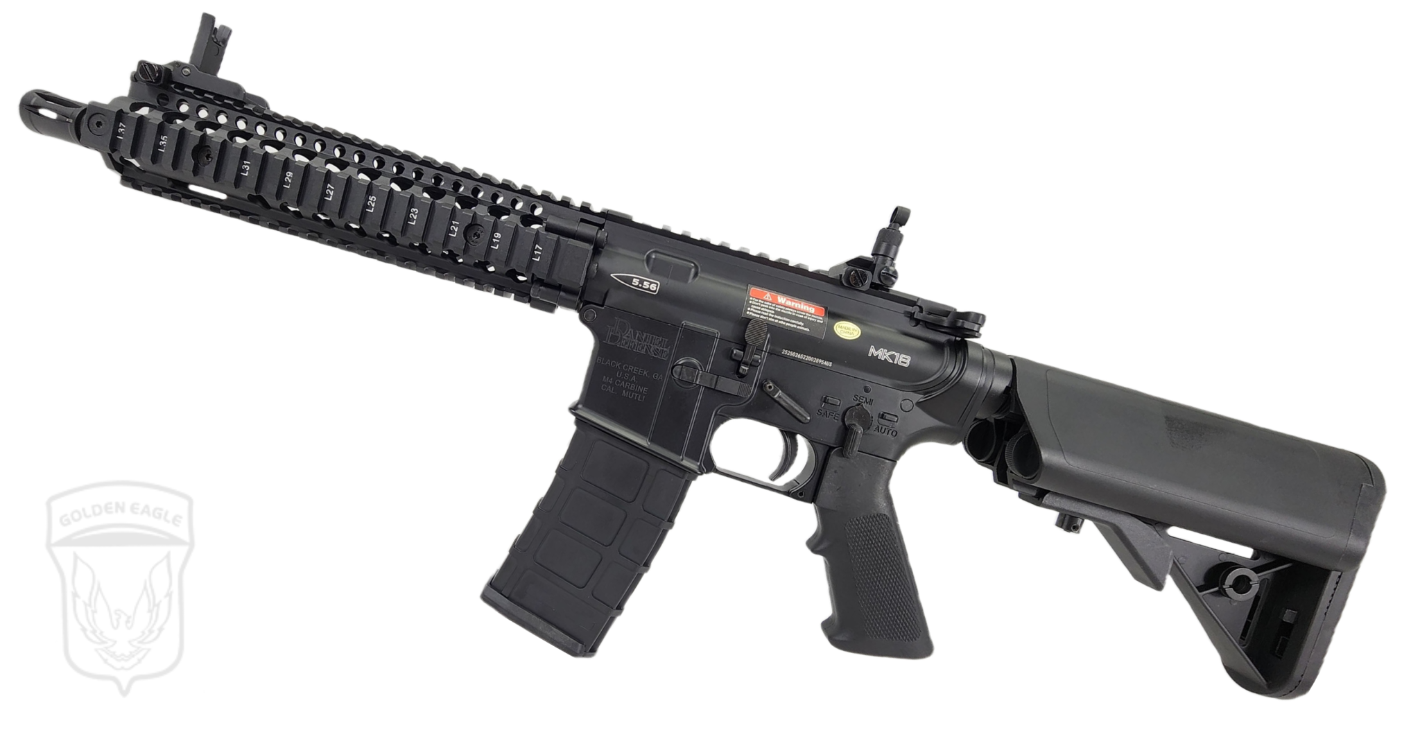 Golden Eagle Daniel Defense MC6593M MK18 MOD1 Metal Gas GBBR Gel ...