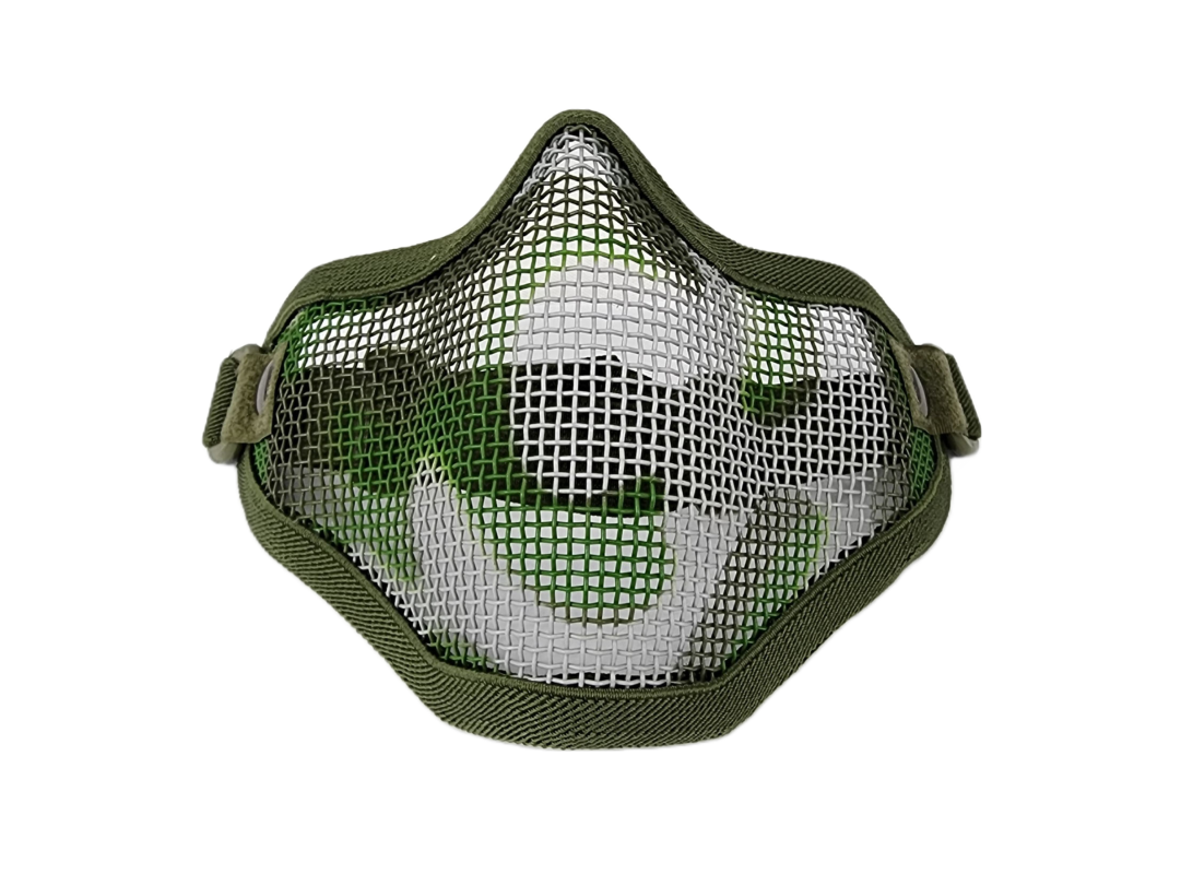 Half Face - Full steel mask Woodland Camo | X-Force Tactical