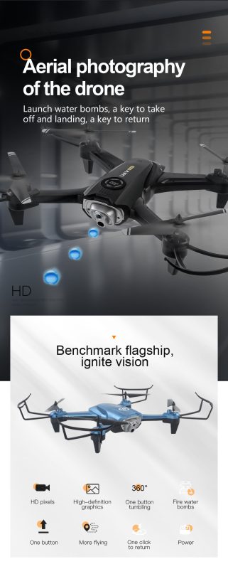 J20 "UAV Fight" Gel Blaster Drone - Black - X-Force Tactical