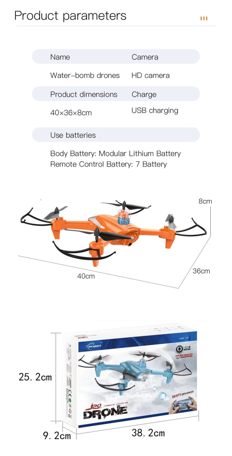 J20 UAV FIGHT Gel Blaster Drone - Black | X-Force Tactical