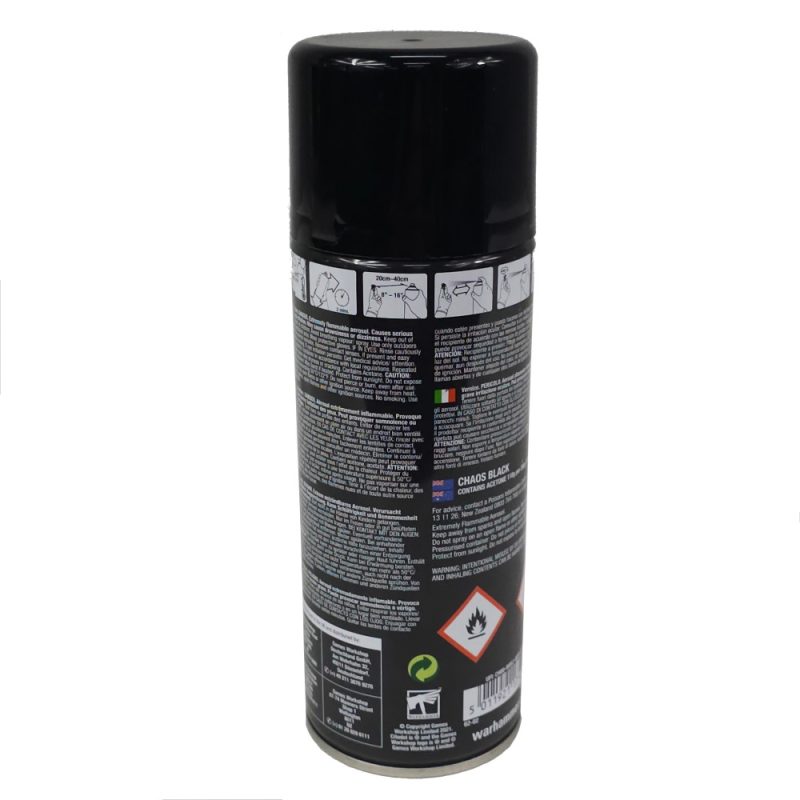 WARHAMMER - Citadel Colour - Chaos Black Undercoat Spray | X-Force Tactical