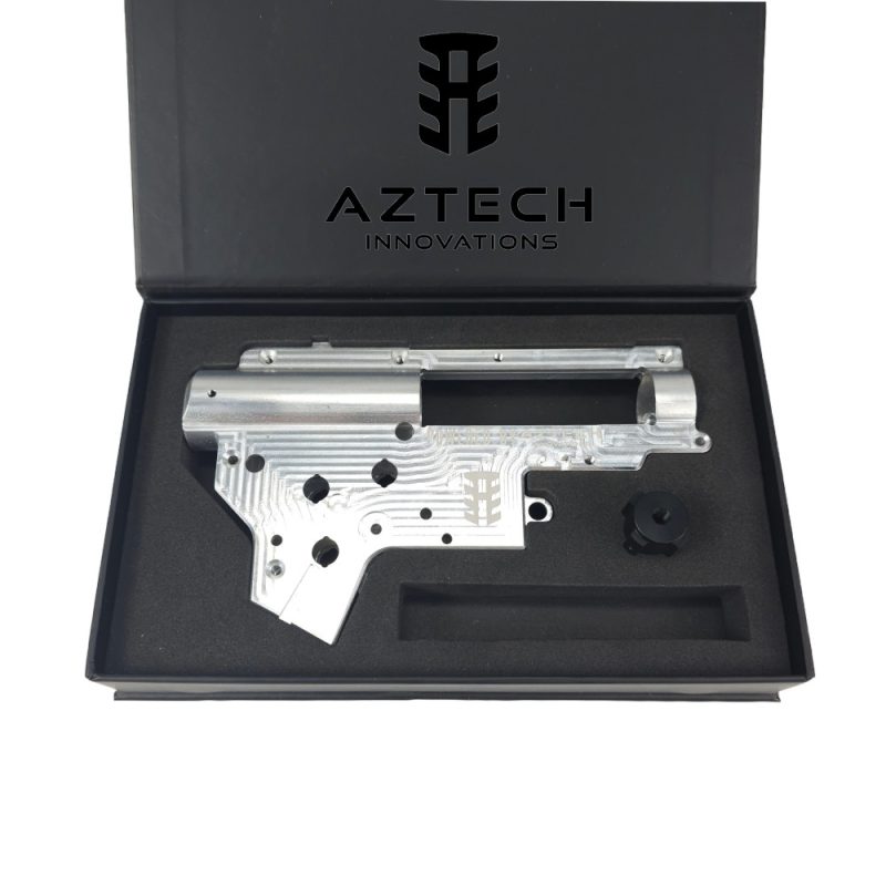 AZTECH Scythe Gen5 V2 CNC Gel Blaster Gearbox in 7075 Alloy - Silver ...