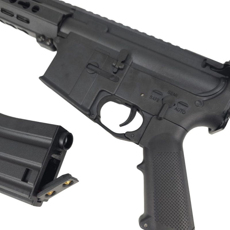 SUGE CQB Black AR15 Gel Blaster with Metal Gearbox - SS Pistol Brace ...