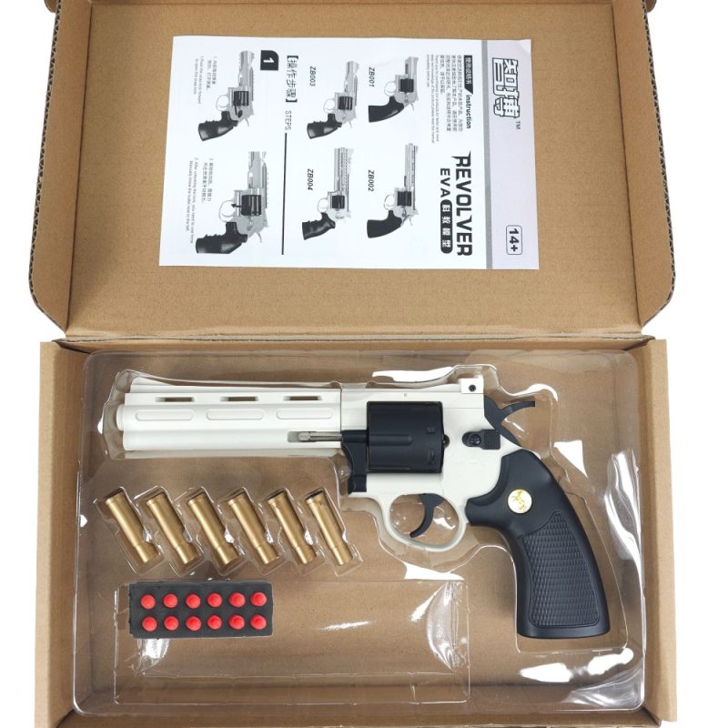 XL White 357 Python Gel Blaster Revolver - Long Barrel | X-Force Tactical