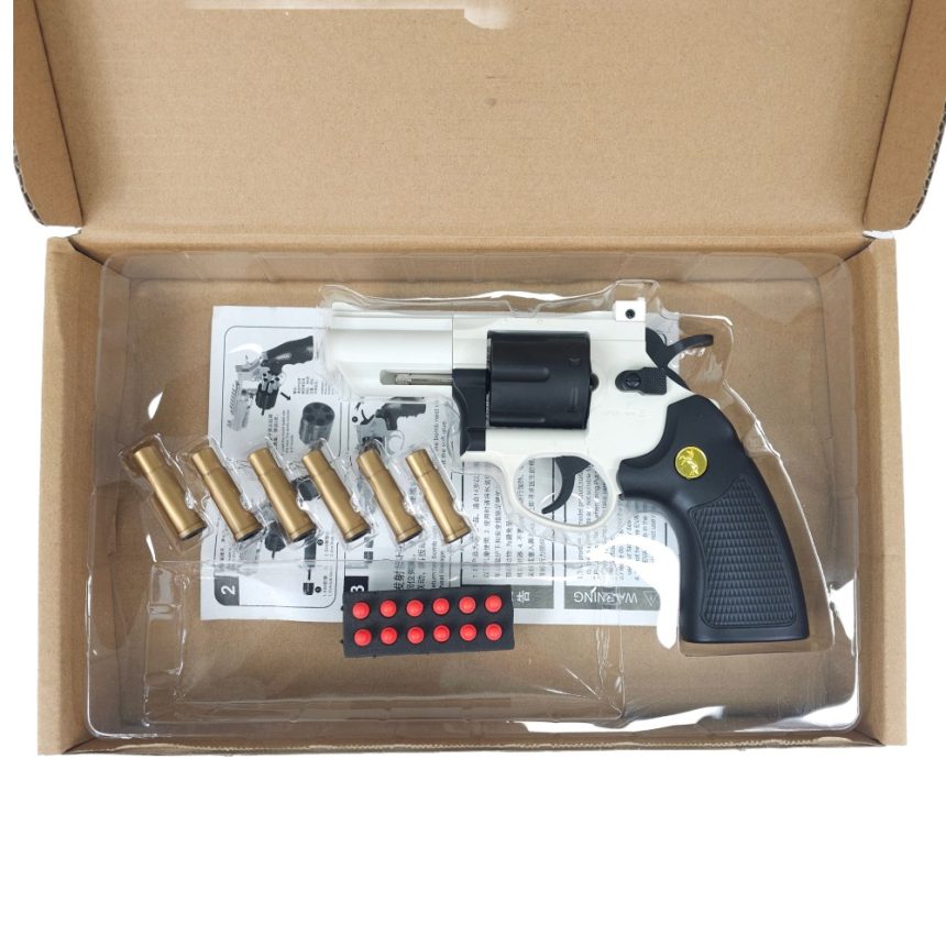 XL White 357 Python Gel Blaster Revolver - Short | X-Force Tactical