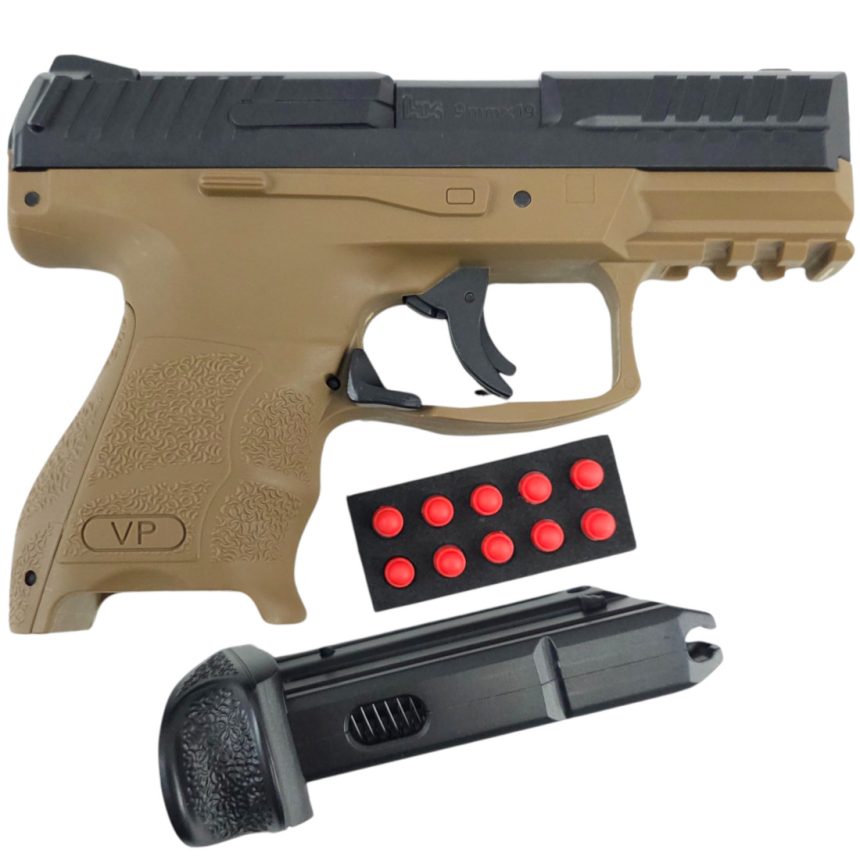 KELe HK VP9 SK Manual Springer Gel Blaster - Tan and Black | X-Force Tactical