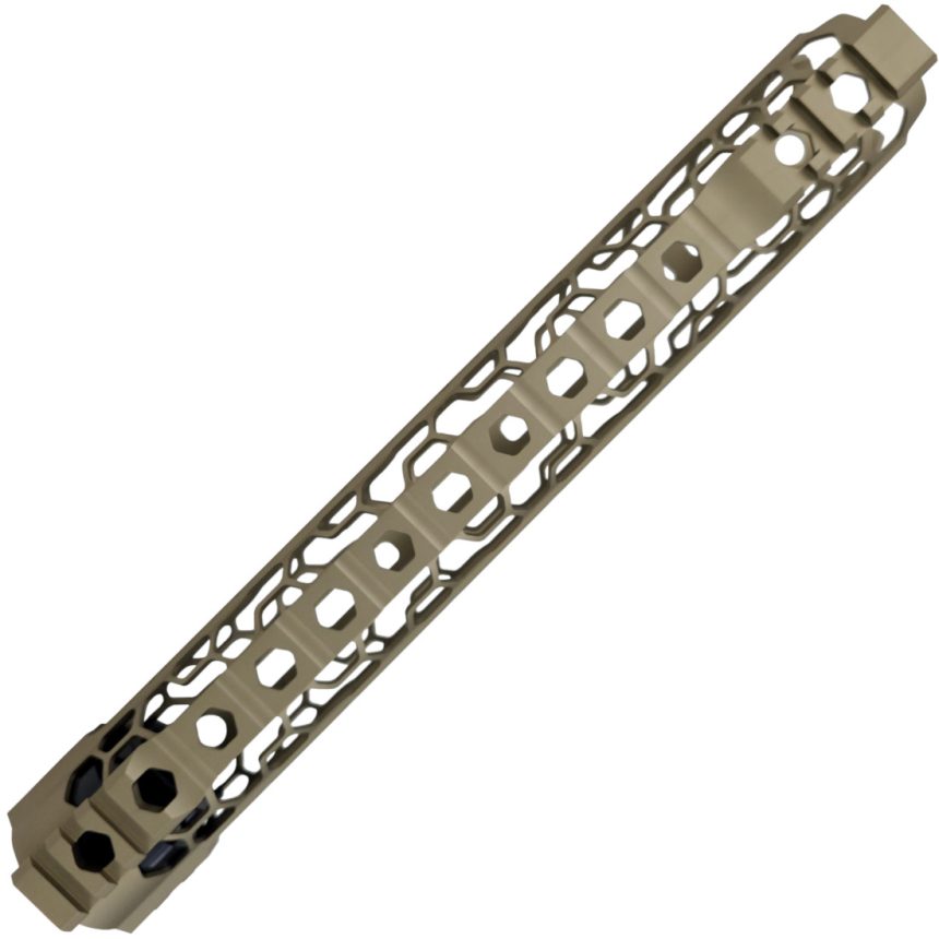 12.5 Inch ODIN O2 Lite M-LOK Metal Gel Blaster Handguard - FDE | X ...