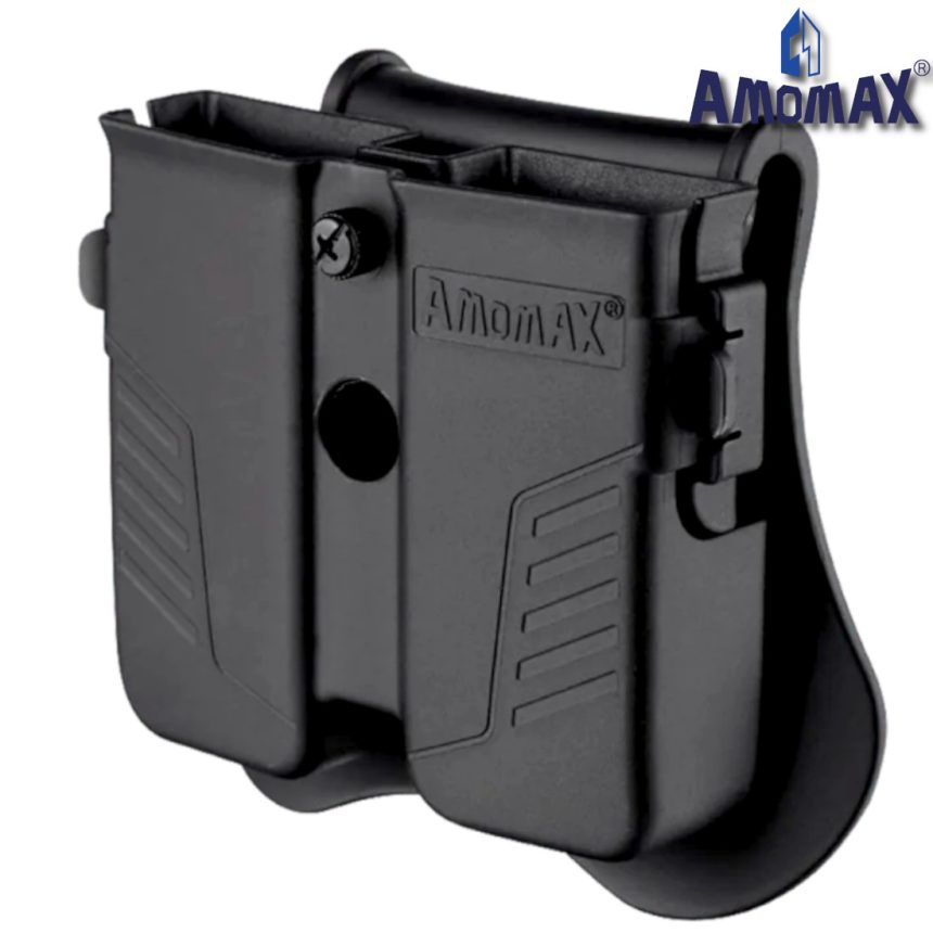 Amomax Universal Double Magazine Pouch - Black | X-Force Tactical
