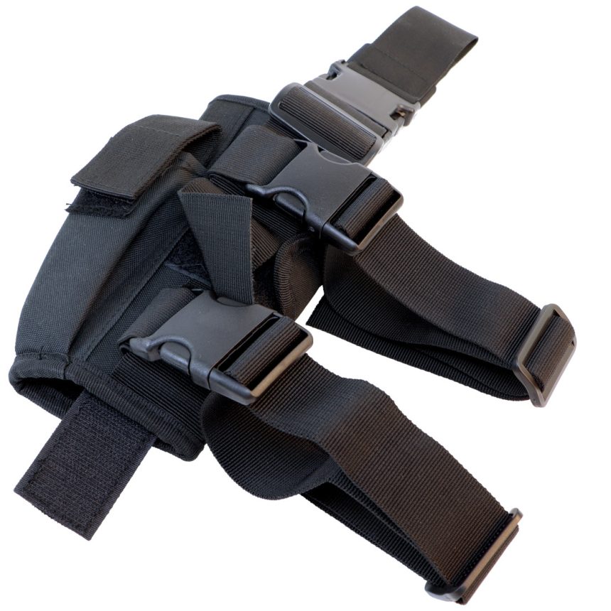 Universal Drop Leg Gel Blaster Pistol Holster - RH Black | X-Force Tactical