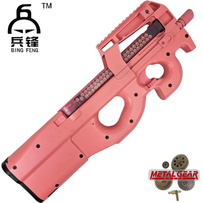 BF P90 V4 Metal Gears Gel Blaster PDW Nylon Body - Pink | X-Force Tactical