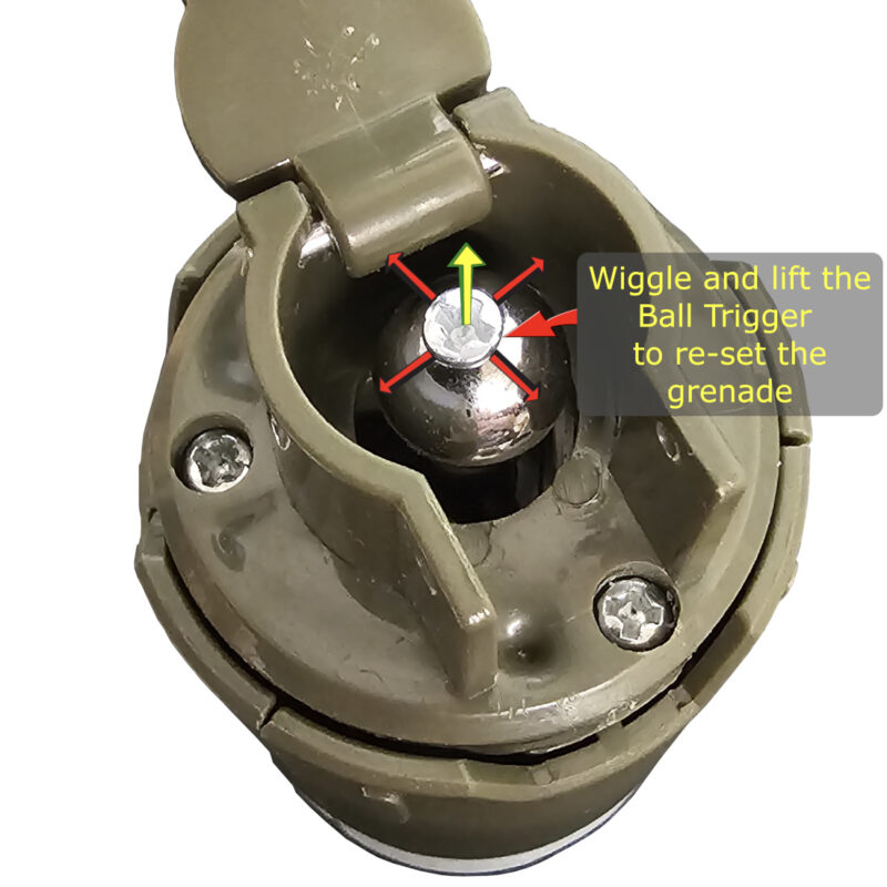 KL. DUCK Version M18 Smoke Grenade Spring Loaded Gel Grenade - Yellow