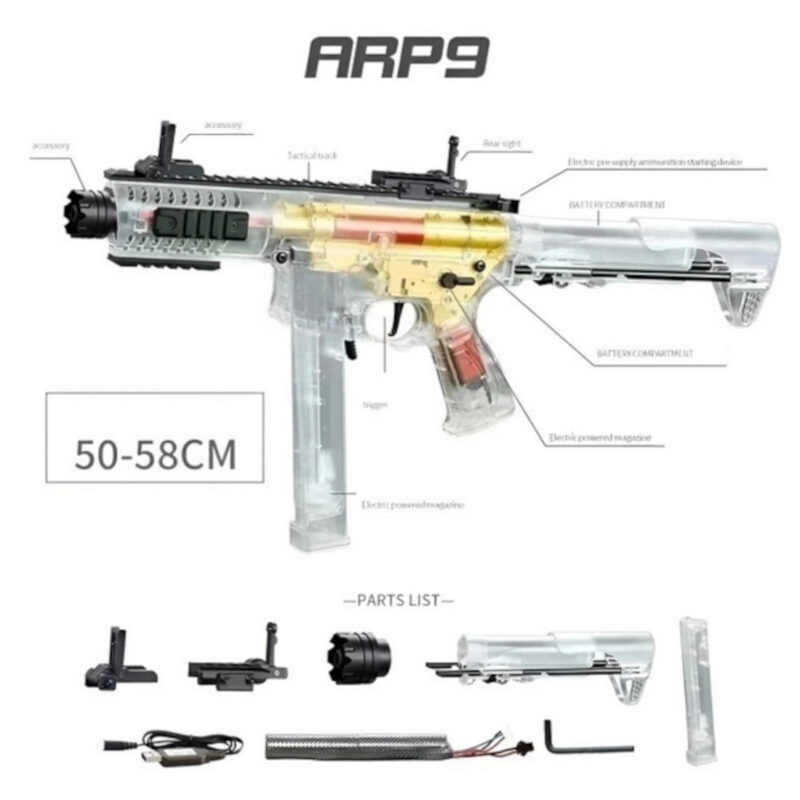 TG ARP9 CQB Translucent AEG SMG Gel Blaster | X-Force Tactical
