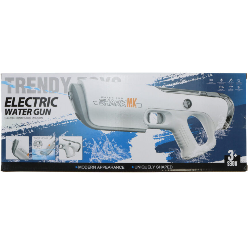 MK Shark Electric Water Gun - White and Blue (CY069) | X-Force Tactical