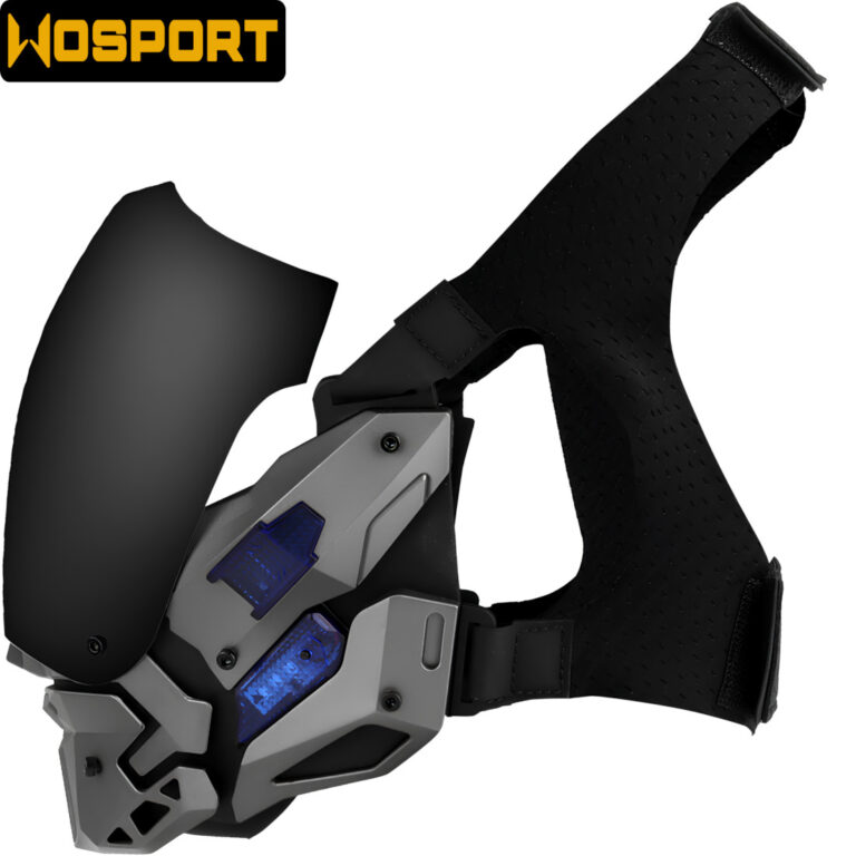 Wosport Silver LED Cyberpunk Night Mask | X-Force Tactical