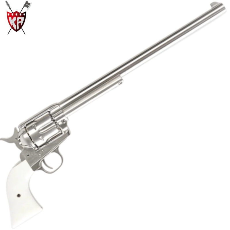 King Arms Silver SAA Colt 45 Peacemaker Green Gas Gel Blaster Revolver ...