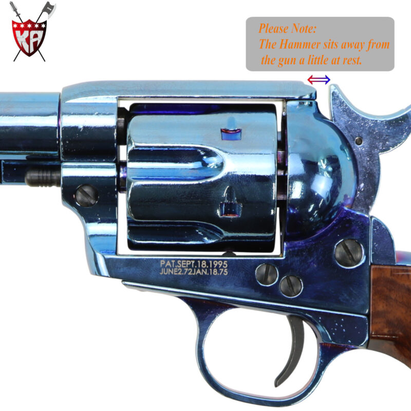 King Arms Silver SAA Colt 45 Peacemaker Green Gas Gel Blaster Revolver ...